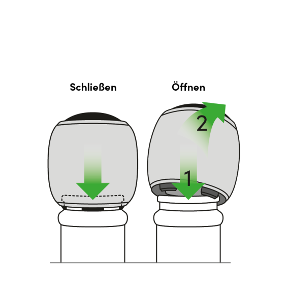 “Champian” champagne closure made of stainless steel with black cap ...